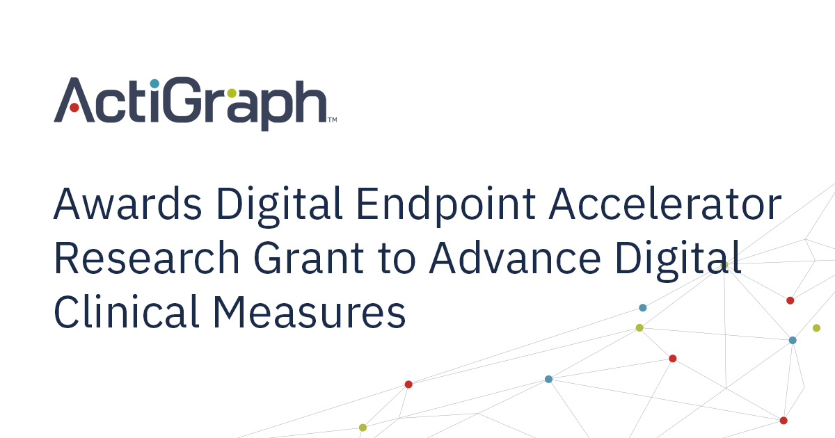 ActiGraph Awards DEAR Grant | ActiGraph